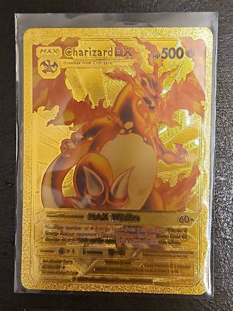 Mavin 6 Charizard Gx V Max Pokemon Gold Foil Card Fan Art Mint Game