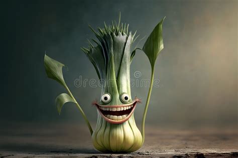 Leek Cartoon Character Stock Illustration Illustration Of Happy