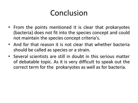 Species Concept Of Prokaryotes Pptx