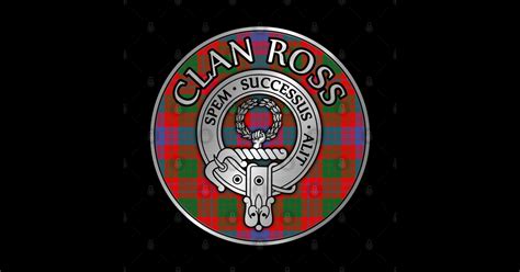 Clan Ross Crest And Tartan Ross Sticker Teepublic
