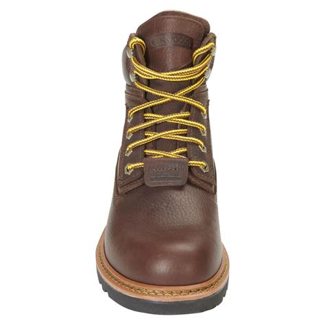 Elk Woods Mens Soft Toe Slip Resistant 6 Hiker Work Boot Brown