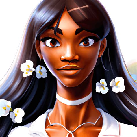 Gorgeous Dark Skin Disney Girl · Creative Fabrica