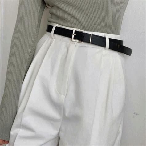 벨트세트하비추천 코튼 하이웨스트 핀턱 와이드 일자 팬츠 면바지 테이퍼드 슬랙스 키작녀 에이블리