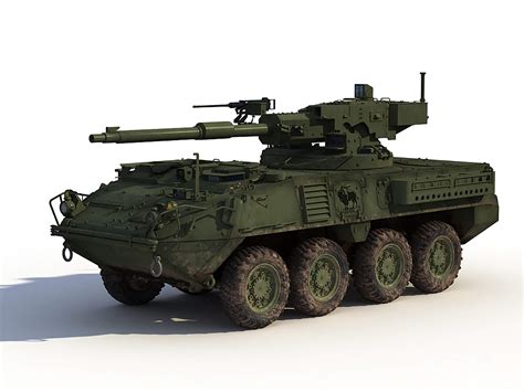 M1128 Stryker Mobile Gun System 3d Model By Finiask