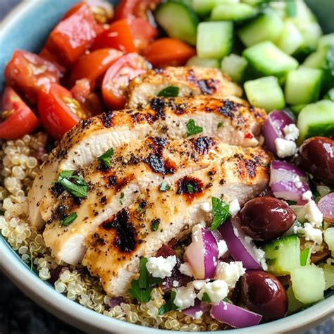 Greek Chicken Bowl Snack On Meat