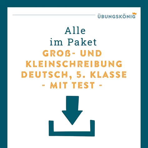 Königspaket Groß Und Kleinschreibung Deutsch Rechtschreibung In