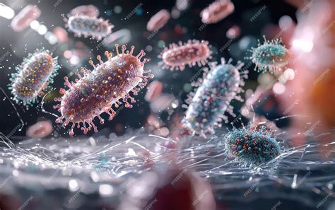Microbial Diversity Colorful Bacteria In The Human Body Vibrant And