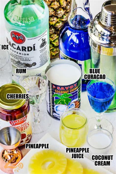 Blue Hawaiian Cocktail Just 5 Ingredients Our Zesty Life