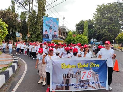 Sukses Antusias Peserta Ramaikan Jalan Santai Dan Donor Darah HUT Ke Gereja Katolik Paroki