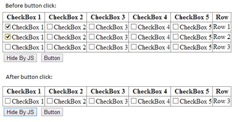 C Hide Gridview Using Javascript Stack Overflow