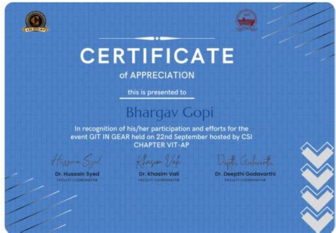 Gitingear Vitap Csi Versioncontrol Learning Appreciation Bhargav Gopi Anagani