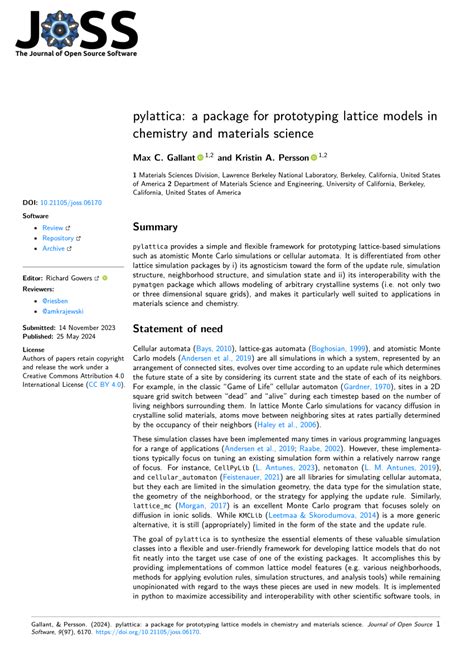 Pdf Pylattica A Package For Prototyping Lattice Models In Chemistry