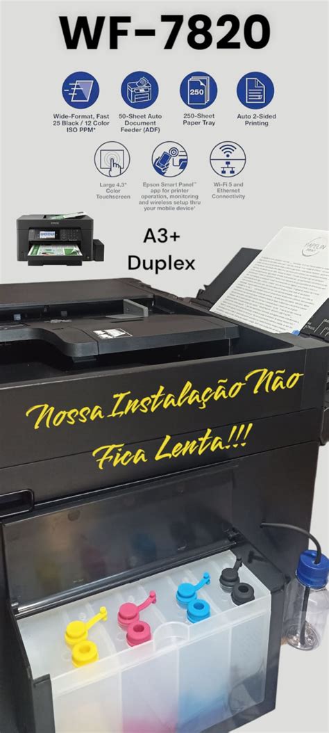 Manutenção E Instalação De Impressoras Epson Com Bulk Em Belo Horizonte Wf7820 Wf7840 Wf C5390