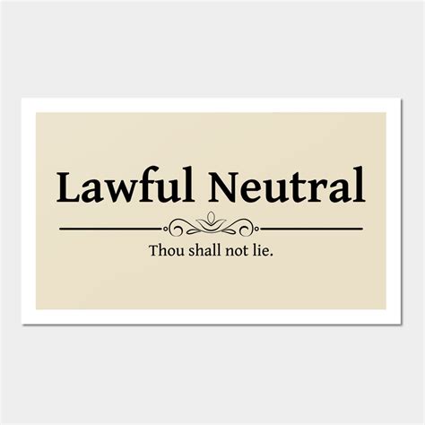 Lawful Neutral Alignment Rpg Art Print