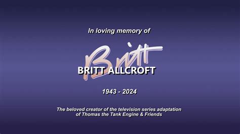 Britt Allcroft Memorial Tribute By Tppercival On Deviantart