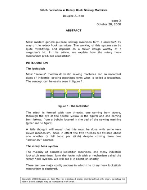 Pdf Stitch Formation