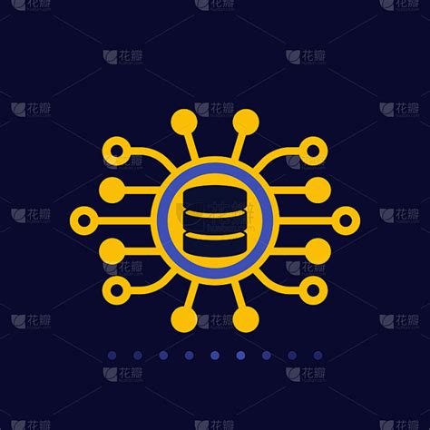 数据挖掘矢量平面图标