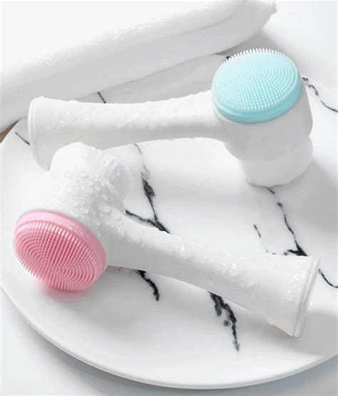 피부관리템 각질 모공케어 듀얼 딥클렌징 세안 브러시 실리콘 미세모 에이블리