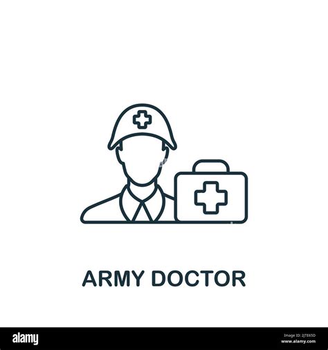 Army Doctor Icon Line Simple Line War Icon For Templates Web Design