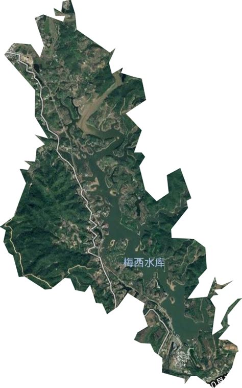 梅西水库高清卫星地图
