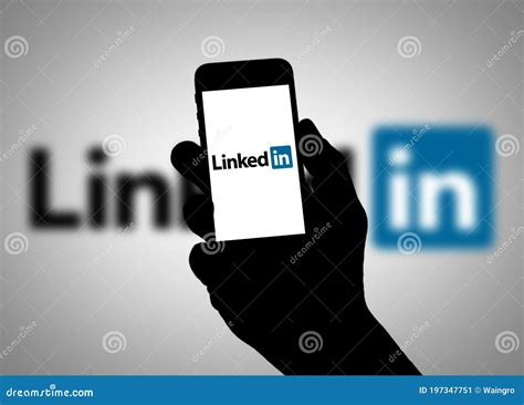 Linkedin Set Of Mobile App Interface Icons And Logos Vector Illustration