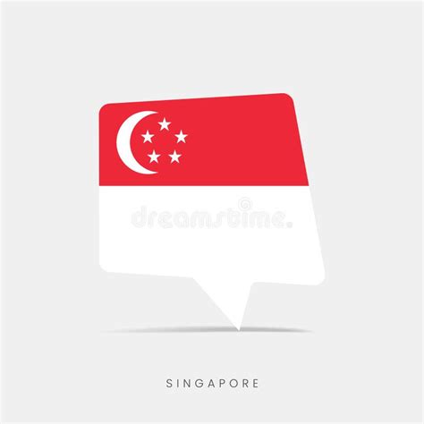 Singapore Flag Bubble Chat Icon Stock Vector Illustration Of Speech