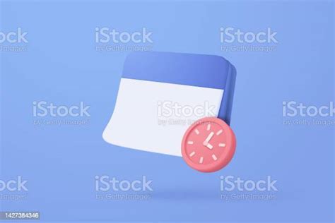 3d 달력은 파란색 배경으로 알림 날짜에 대한 날짜와 시간을 표시했습니다 일정 약속 이벤트 일 휴일 계획 개념을위한 시계가있는 달력 3d 알람 시계 아이콘 벡터 렌더링