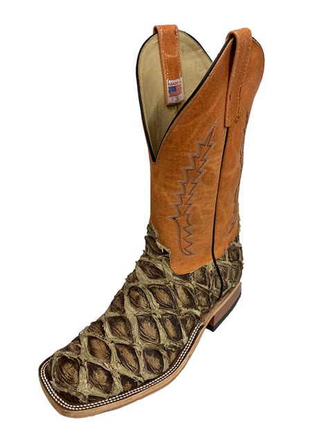 Mens Anderson Bean 7650 Saddle Arapaima With Hybrid Sole Wide Square