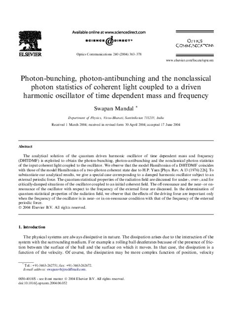 pdf photon bunching photon antibunching and nonclassical photon