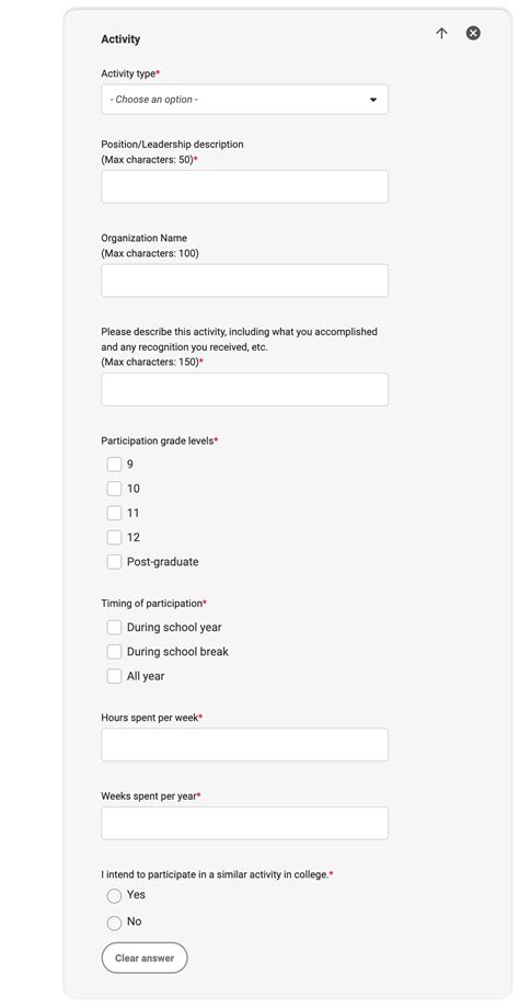 Activity List Examples Common App At Margaret Suarez Blog