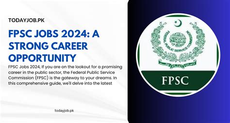 Fpsc Jobs 2024 A Strong Career Opportunity Apply Online At Fpsc