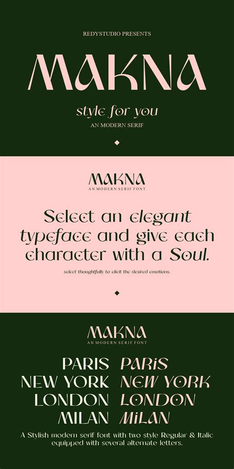 Makna A Stylish Modern Serif