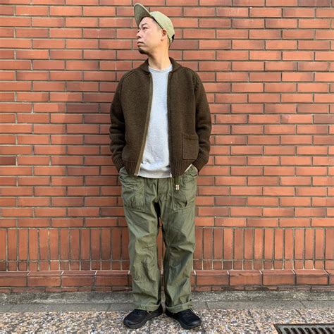 Nigel Cabourn 40 S USAF ZIP CARDIGAN C2 TYPE INDIGO BLUE