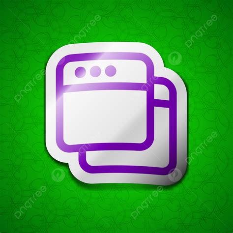 A Minimalistic Browser Window Icon On A Vibrant Green Background