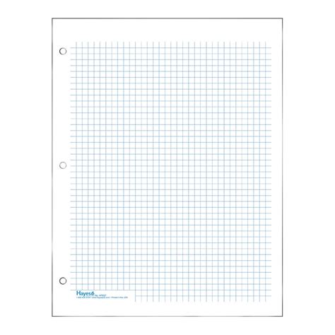 Classic Graph Paper Full Page Grid With 14 Squares Blue Lined Double Sided 500 Sheet Ream