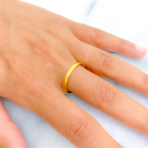 Delicate Dainty Gold 22k Gold Band Andaaz Jewelers