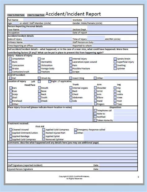 Construction Accident Report Template Toptemplatemyid