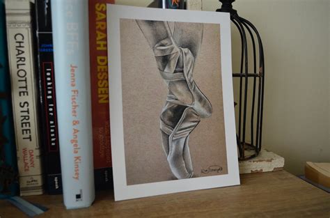 Art Print Ballet Shoes Dancer Art Print Pointe Shoes Drawing Ballet