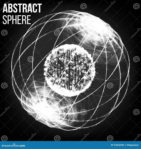 Dots Array And Lines Vector Illustration Big Data Visualization