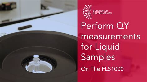 How To Perform Quantum Yield For Liquid Samples With The QYPro On The FLS1000 YouTube