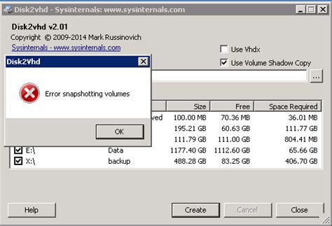 Solved Error Snapshotting Volumes Experts Exchange
