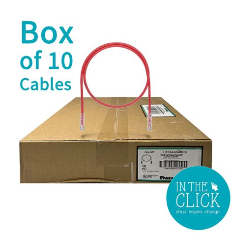 Cat 6a Tx6a Sd 10gig Utp Patch Cord Red 4 Meter Box Of 10 Cables Shop