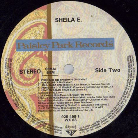 Sheila E Sheila E Vinyl Pussycat Records