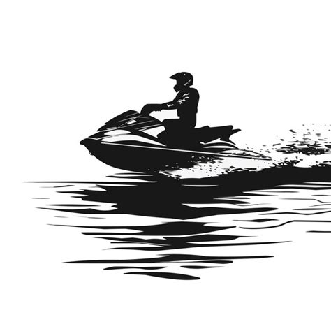 Premium Photo A Jet Ski Vector Black Silhouette Isolated On A White