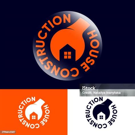 Conctruction House 엠블럼 집의 렌치와 실루엣입니다 주택 및 통신 수리 건설 산업에 대한 스톡 벡터 아트 및 기타 이미지 건설 산업 건설 장비 건축물