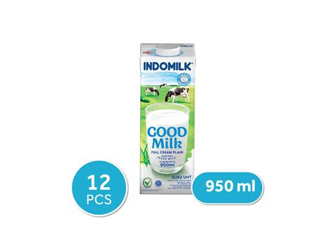 Jual Susu Uht Indomilk Full Cream Plain 950 Ml 12 Pcscarton Di