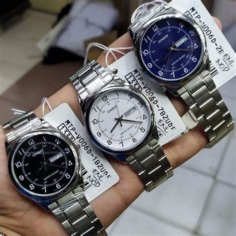 Casio Standard นาฬิกาผู้ชาย สายสแตนเลส สีเงิน รุ่น Mtp V006d Mtp V006d 1b2 Mtp V006d 2b Mtp