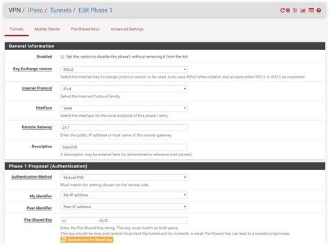 Ipsec Dynamic Route Based S2s Vpn Tunnel Between Two Pfsense Appliances