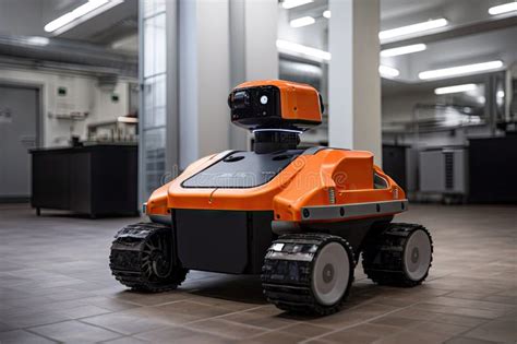Robot With Advanced Sensors And Cameras For Seamless Navigation In Complex Environment Stock