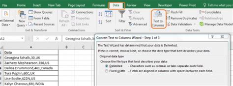how to extract first middle and last name from one cell into separate